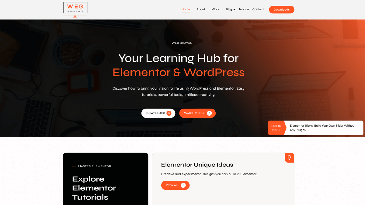 Web Bhavan - Wordpress Elementor Tutorials